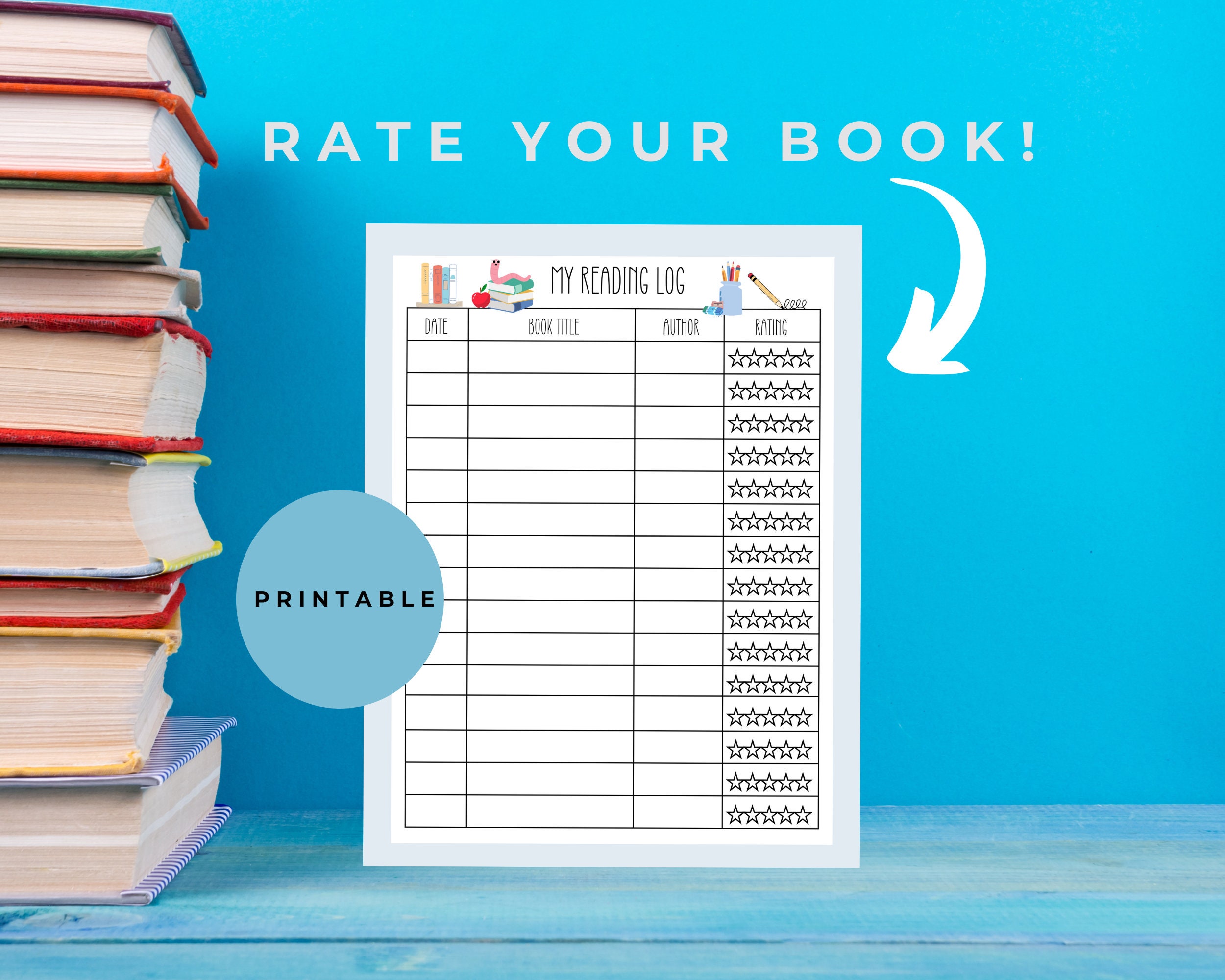 Kids Reading Log Printable,book Tracker,reading Tracker,reading Minutes ...