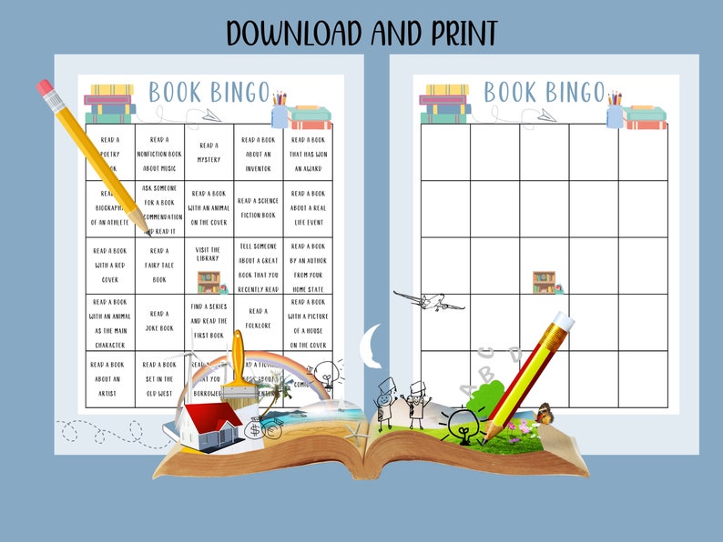 Book Bingo for Kids, Reading Bingo, Reading Challenge, Elementary ...