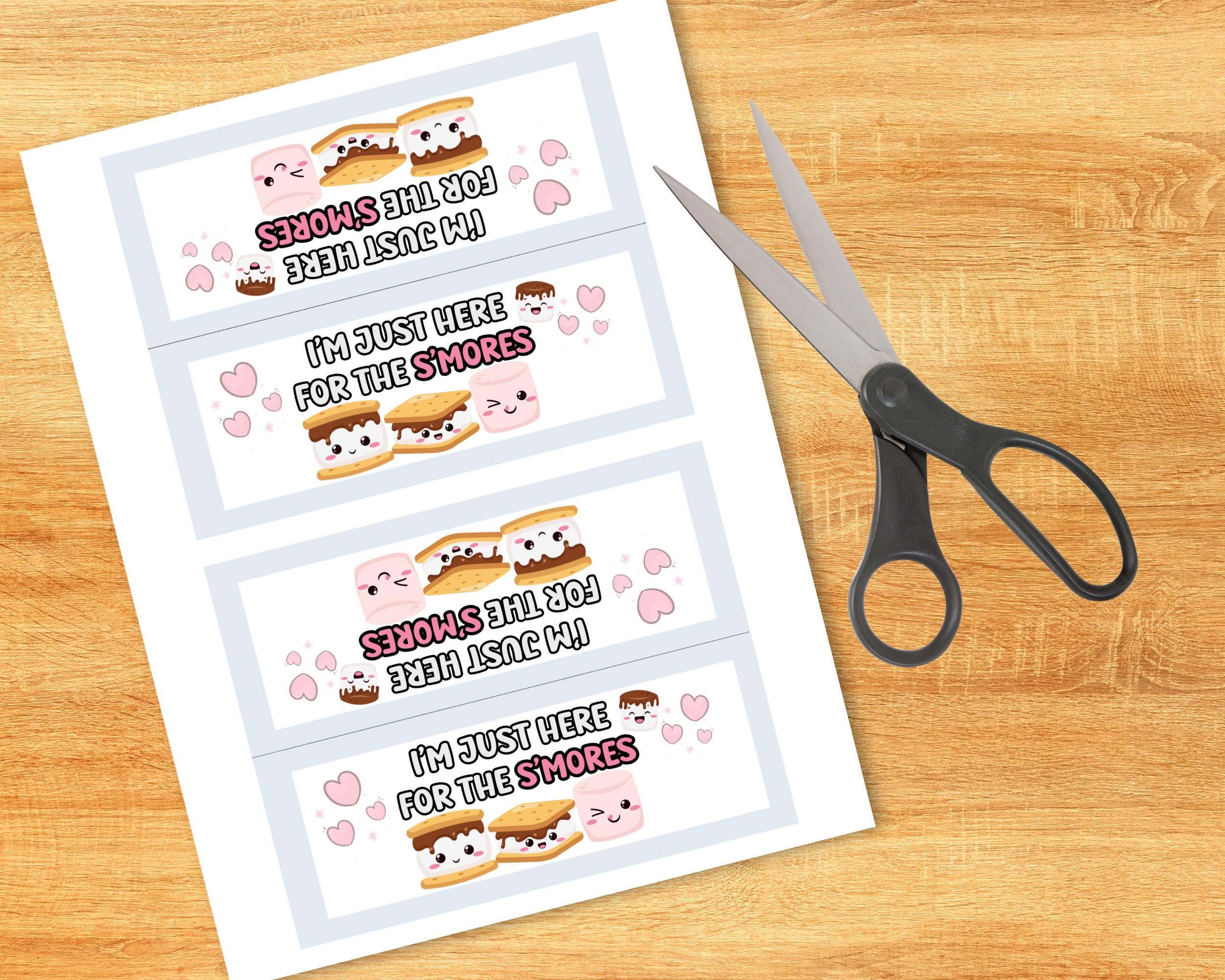 Smore Tags, Camping Treat Bag Topper, Printable S'more Treat Bag Topper ...