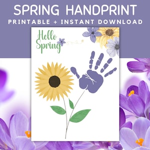 Spring Handprint Art, Flower Handprint Art, Spring Preschool Art ...