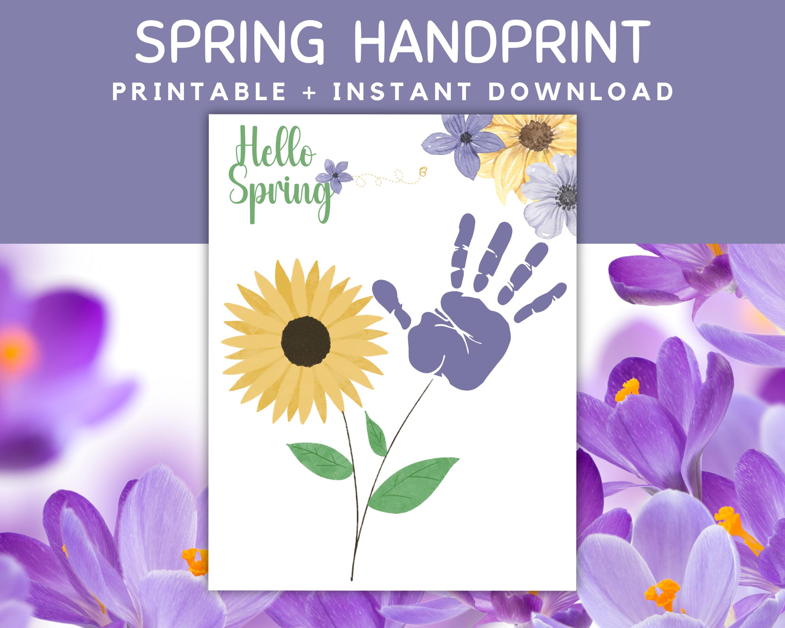 Spring Handprint Art, Flower Handprint Art, Spring Preschool Art ...