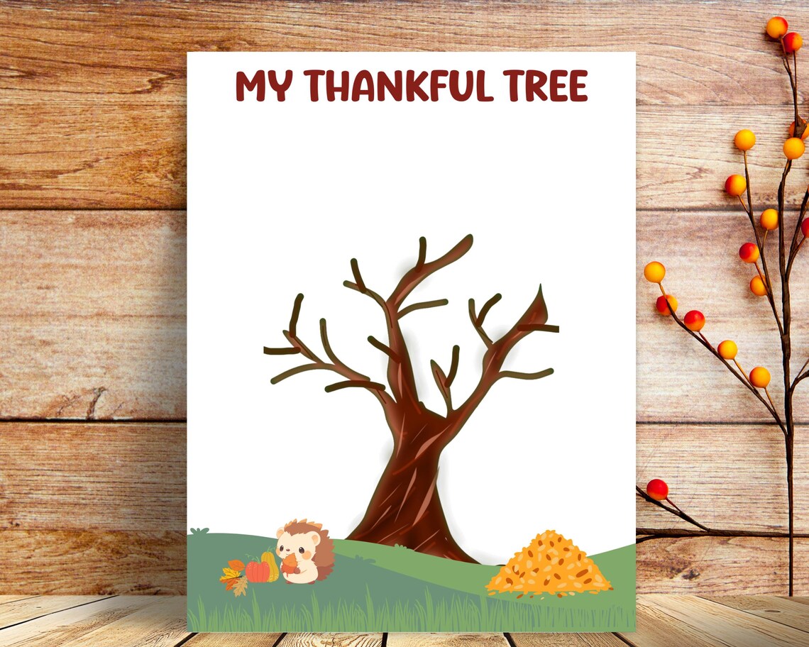 Thankful Tree Craft, Classroom Thankfulness Activity, Kid's DIY Fall ...