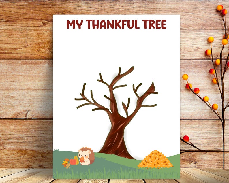 Thankful Tree Craft, Classroom Thankfulness Activity, Kid's DIY Fall ...