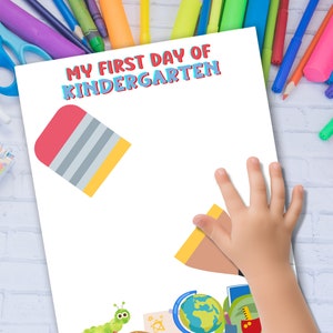 Kindergarten Handprint,first Day of School,printable All About Me,my ...