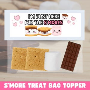 S'more Treat Bag Printable, Camping Treat Bag Topper, S'more Treat Bag ...