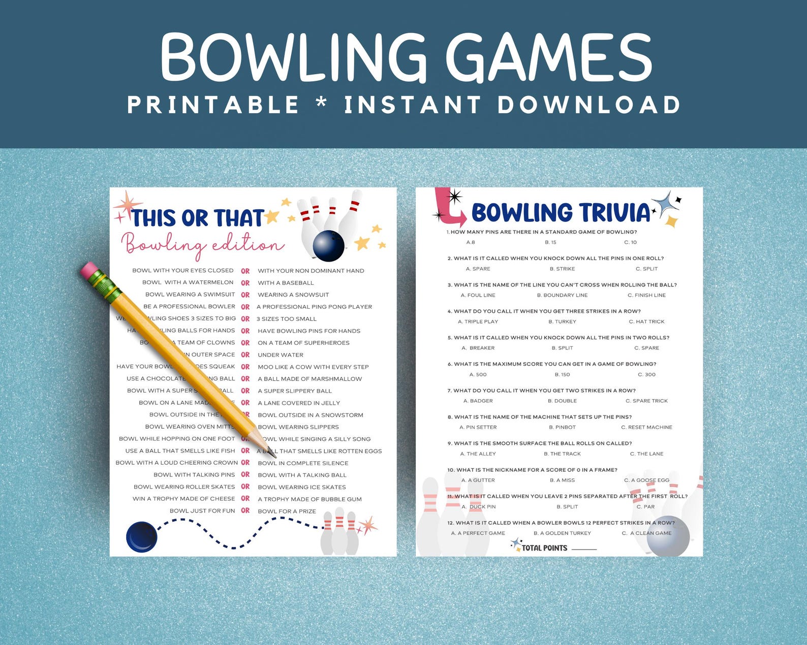 Bowling Party Games, Bowling Birthday Party, Family Bowling Night Game ...