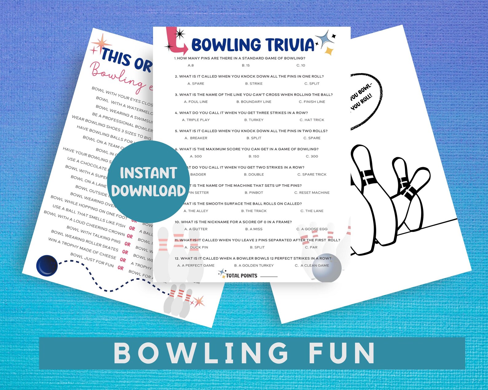 Bowling Party Games, Bowling Birthday Party, Family Bowling Night Game ...
