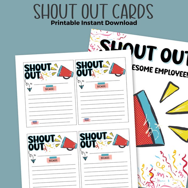Shout Out Cards - Etsy