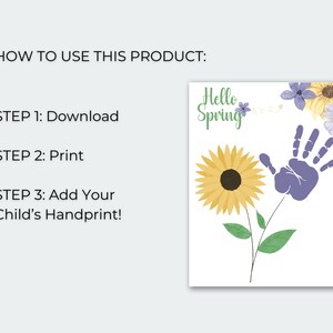 Spring Handprint Art, Flower Handprint Art, Spring Preschool Art ...