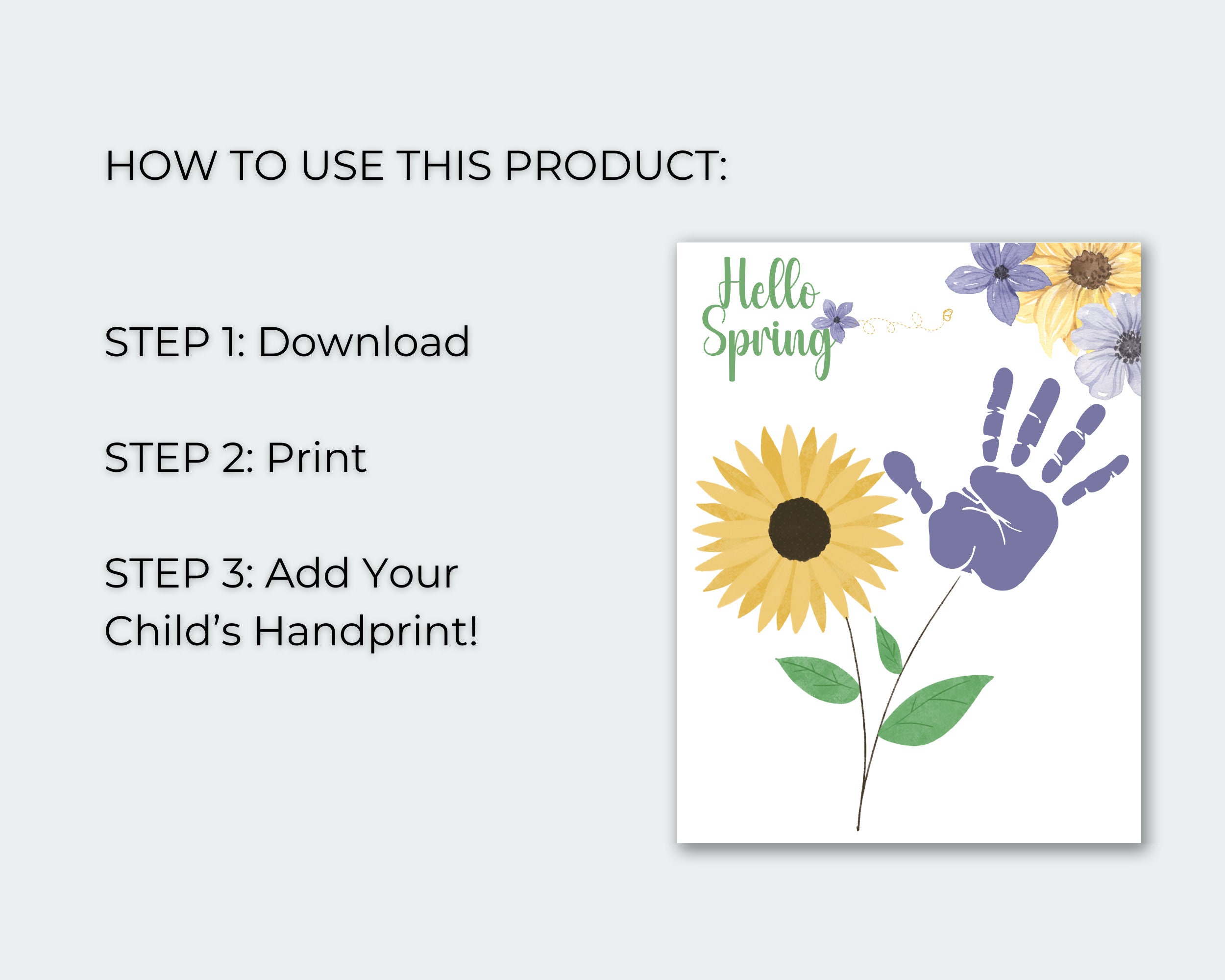 Spring Handprint Art, Flower Handprint Art, Spring Preschool Art ...