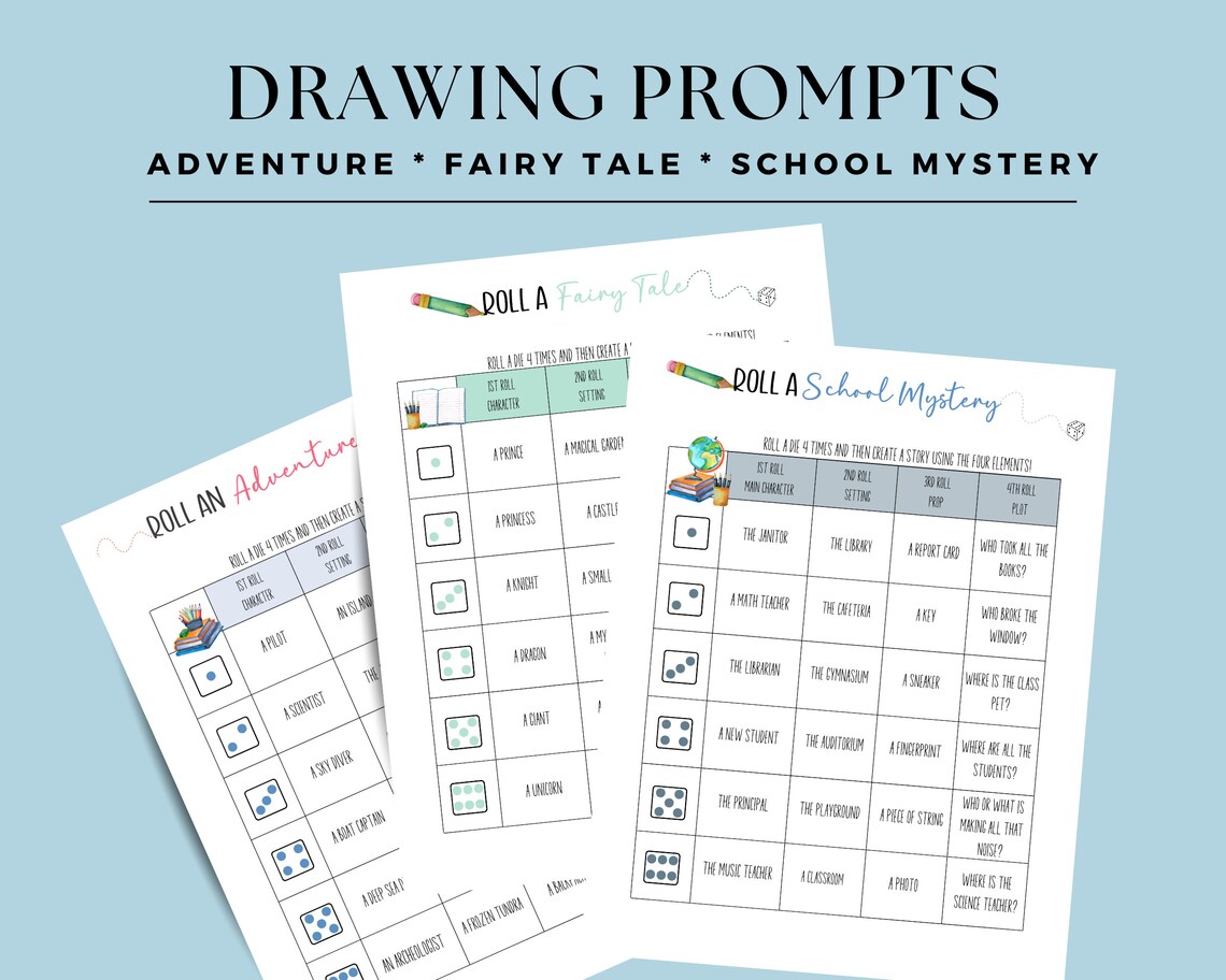 Roll A Story, Creative Writing Game for Kids, Writing Prompts,writing ...