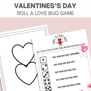 Valentine's Day Games, Roll A Love Bug, Valentine's Day Games for Small ...
