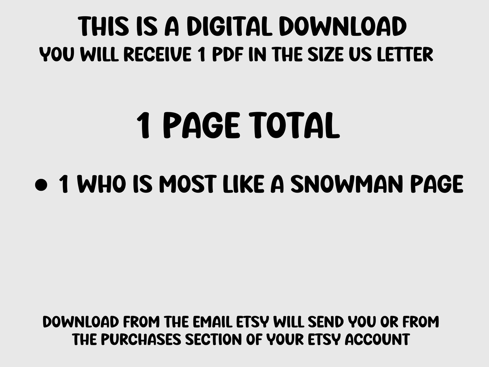 Who is Most Like A Snowman, Snowman Games, Snowman Printable ...