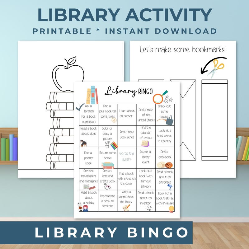 School Library Bingo - Etsy
