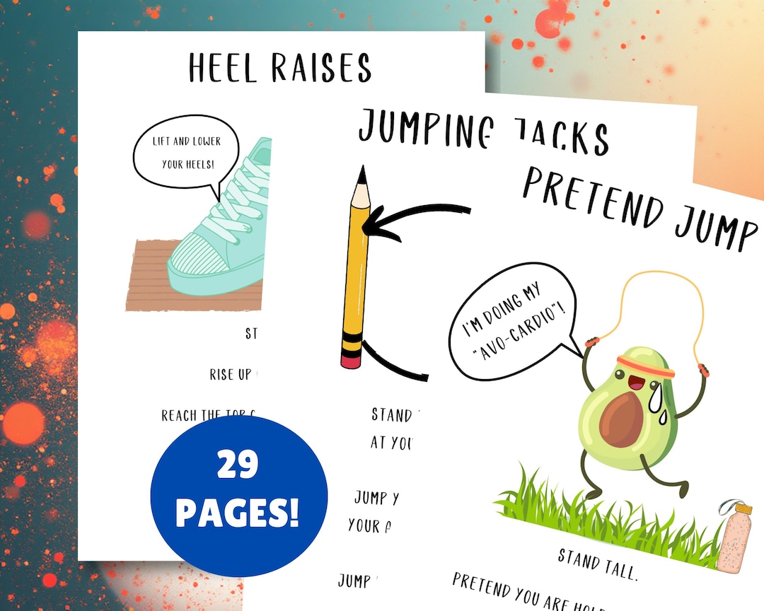Physical Education Posters, PE Games, Movement Cards, Family Fitness ...