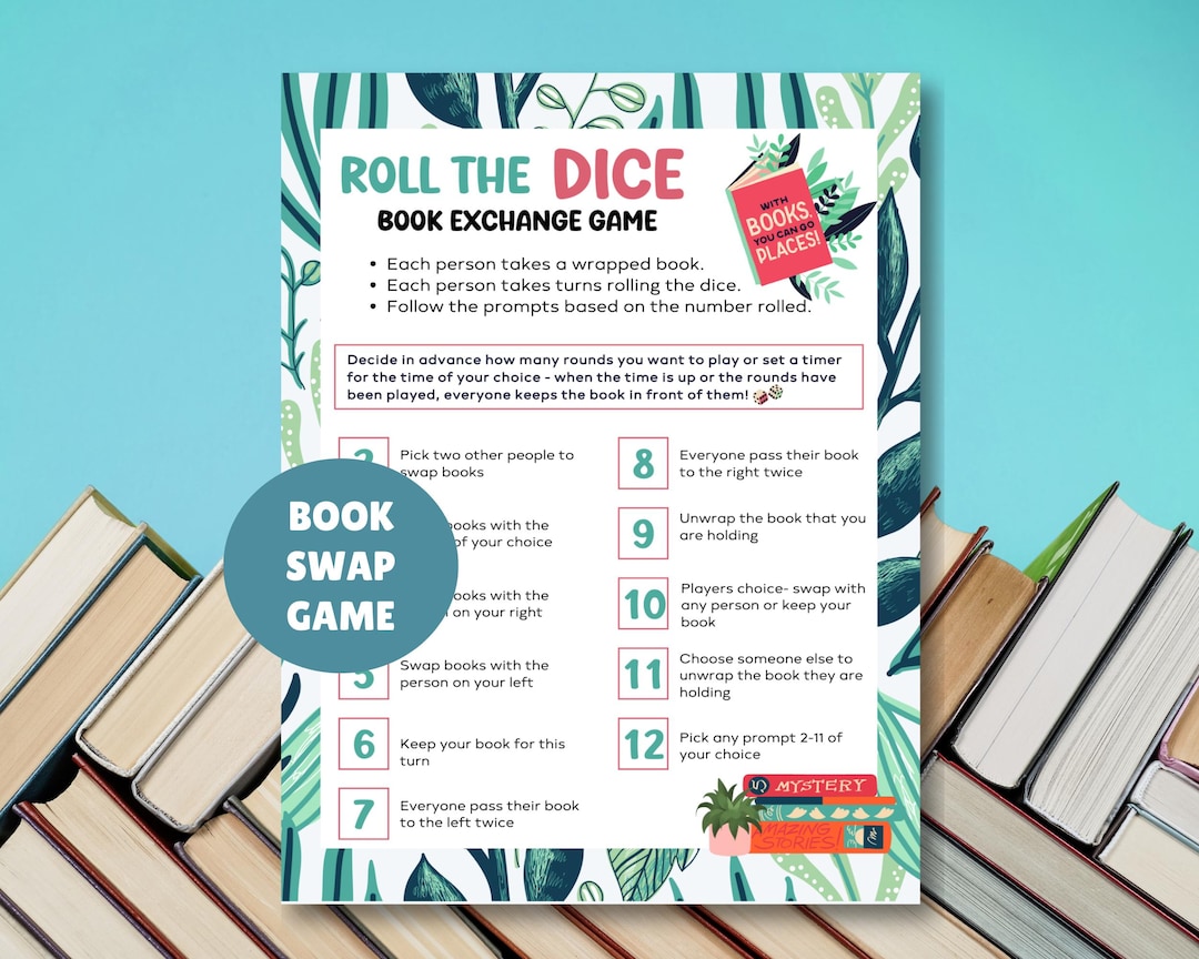 Book Exchange Party Game, Book Club Activities, Printable Book Swap ...