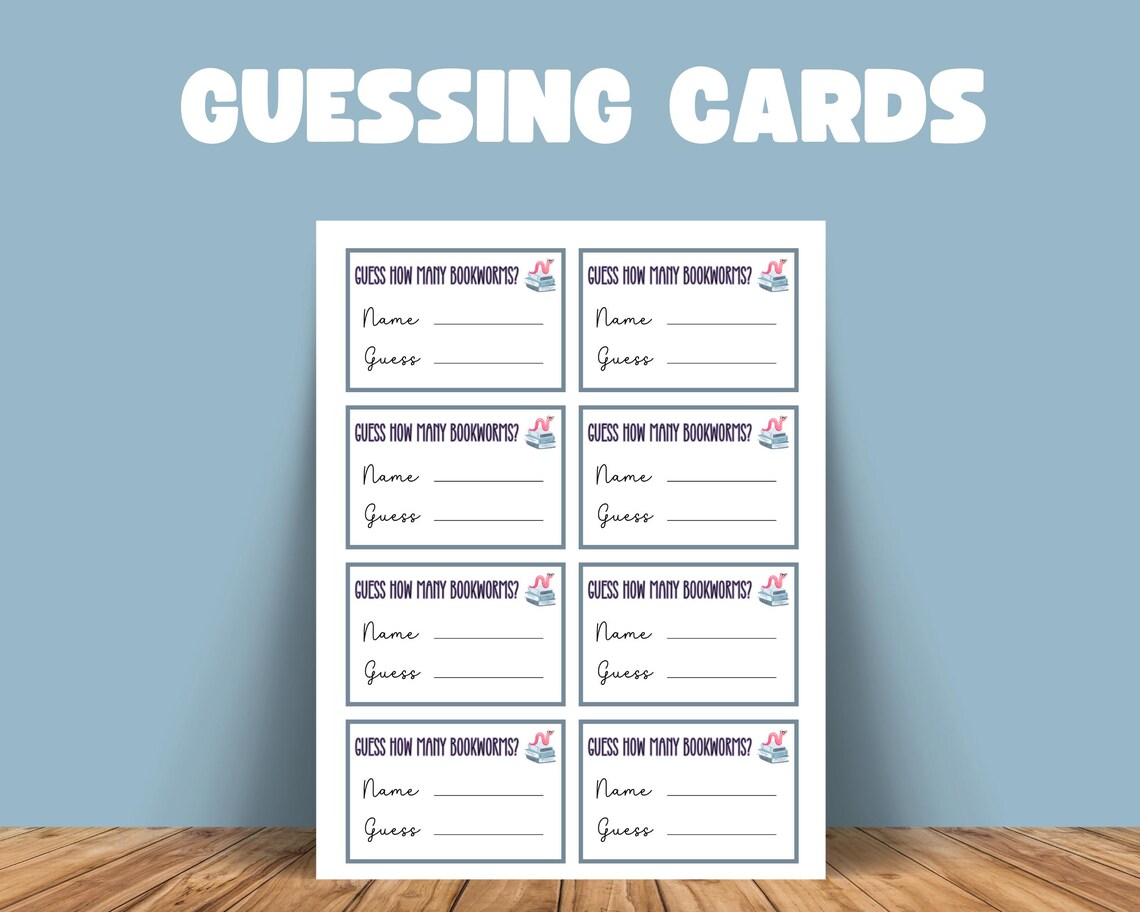 Book Party Game, Guess How Many Bookworms, Library Fundraiser, Book ...