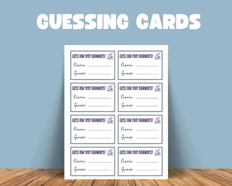 Book Party Game, Guess How Many Bookworms, Library Fundraiser, Book ...