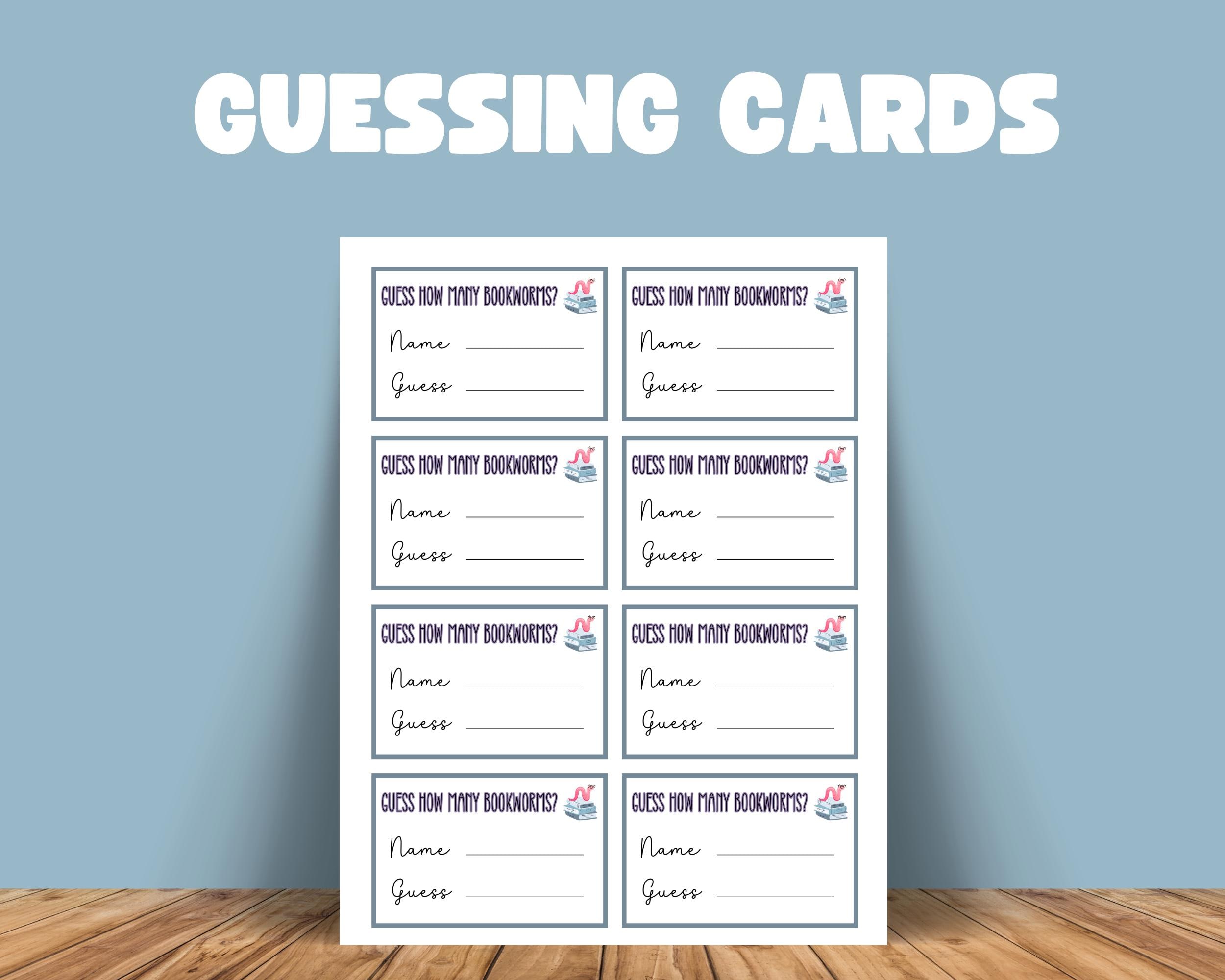 Book Party Game, Guess How Many Bookworms, Library Fundraiser, Book ...