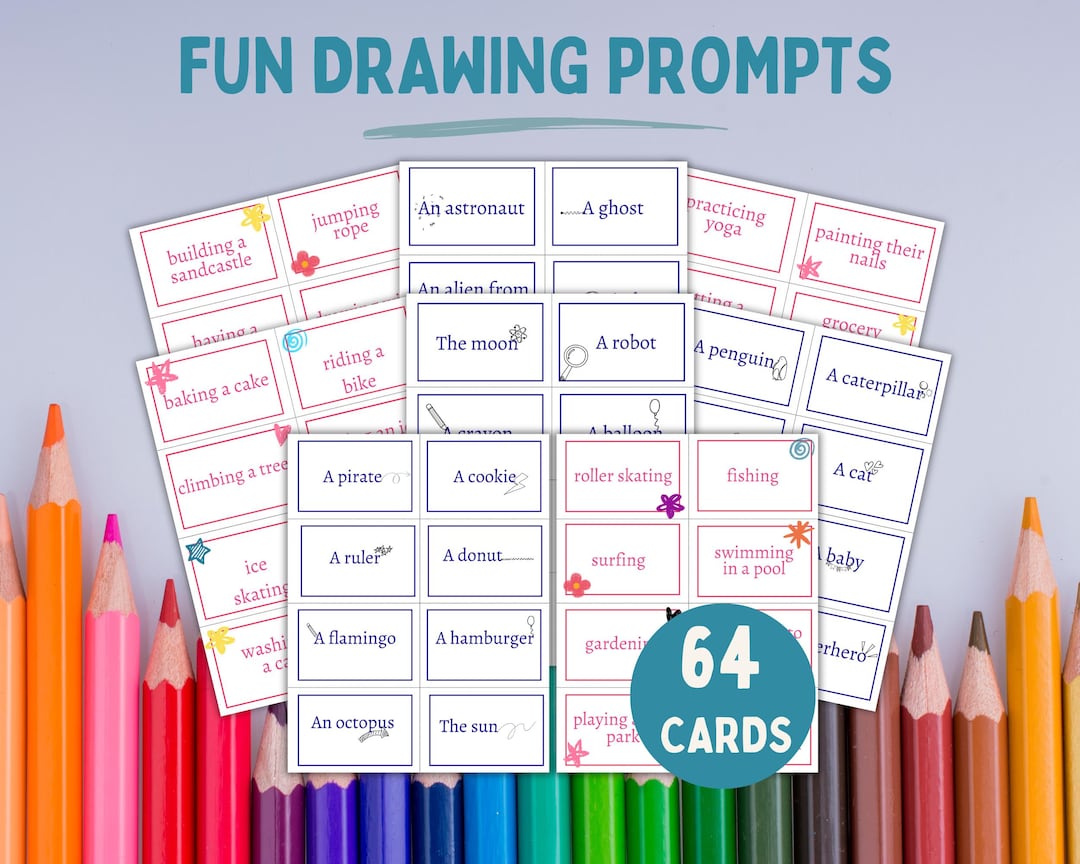 Drawing Prompts, Kids Drawing Activity, Creative Drawing Ideas, Drawing ...