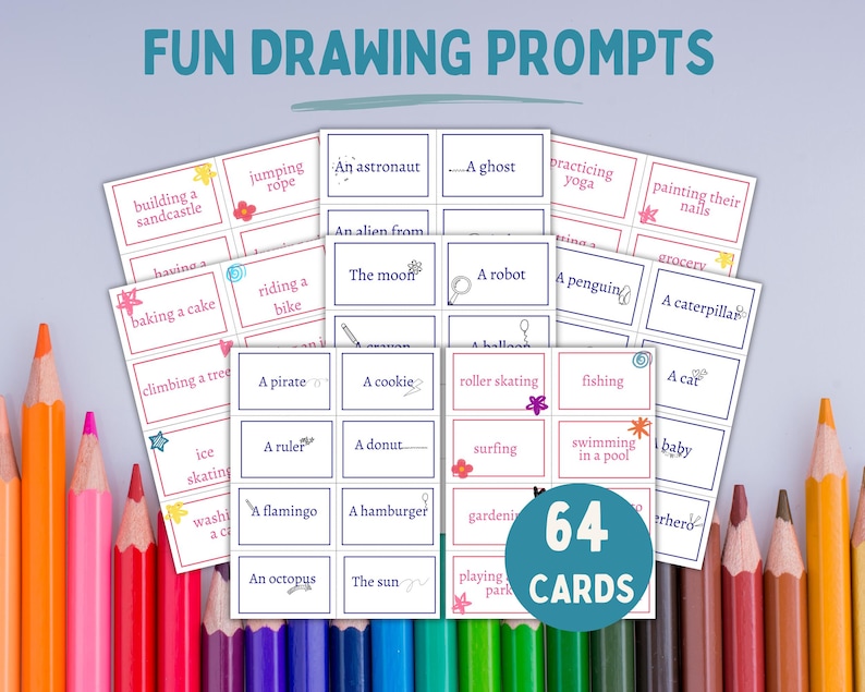 Drawing Prompts, Kids Drawing Activity, Creative Drawing Ideas, Drawing ...