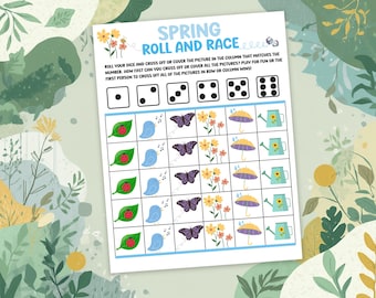 Roll-a-butterfly Roll and Draw a Butterfly Game Spring Dice Drawing ...