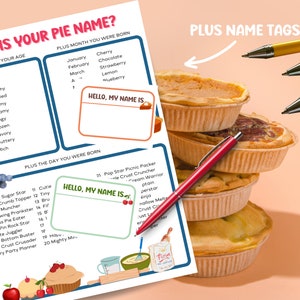 Family Picnic Game, Pie Name Generator Game, What is Your Pie Name ...