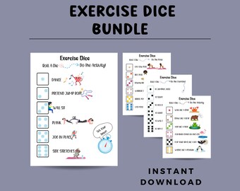 Roll an Exercise Dice Workout Fitness Activities Exercise Activity for ...