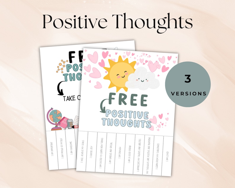 Positive Affirmation Posters for Kids, Positive Thoughts Classroom ...