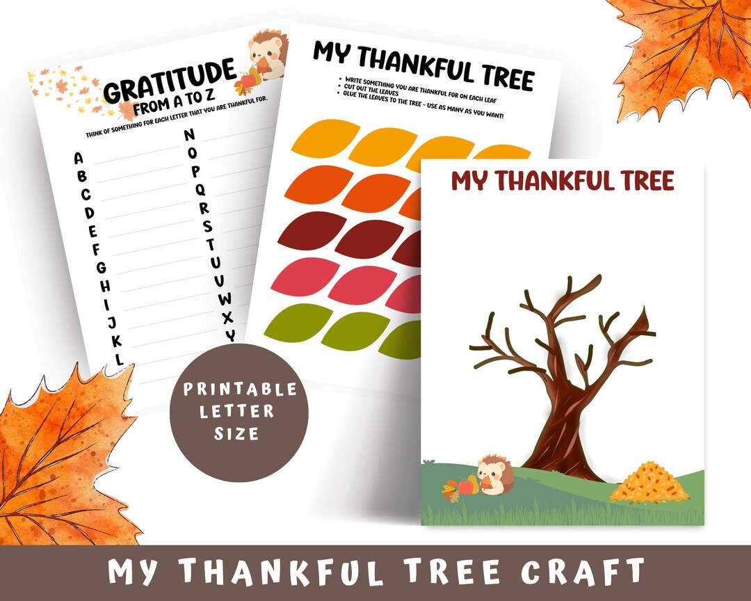 Thankful Tree Craft, Classroom Thankfulness Activity, Kid's DIY Fall ...