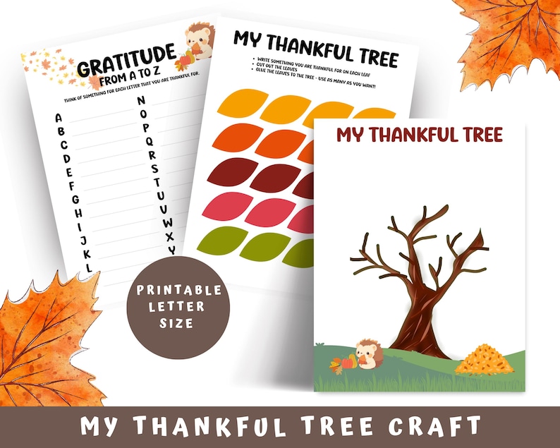 Thankful Tree Craft, Classroom Thankfulness Activity, Kid's DIY Fall ...