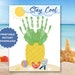 Have A Cool Summer Handprint Art, Pineapple Handprint Craft, Preschool ...