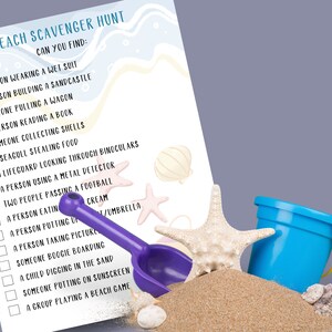 Beach Scavenger Hunt, Summer Scavenger Hunt at the Beach, Printable ...
