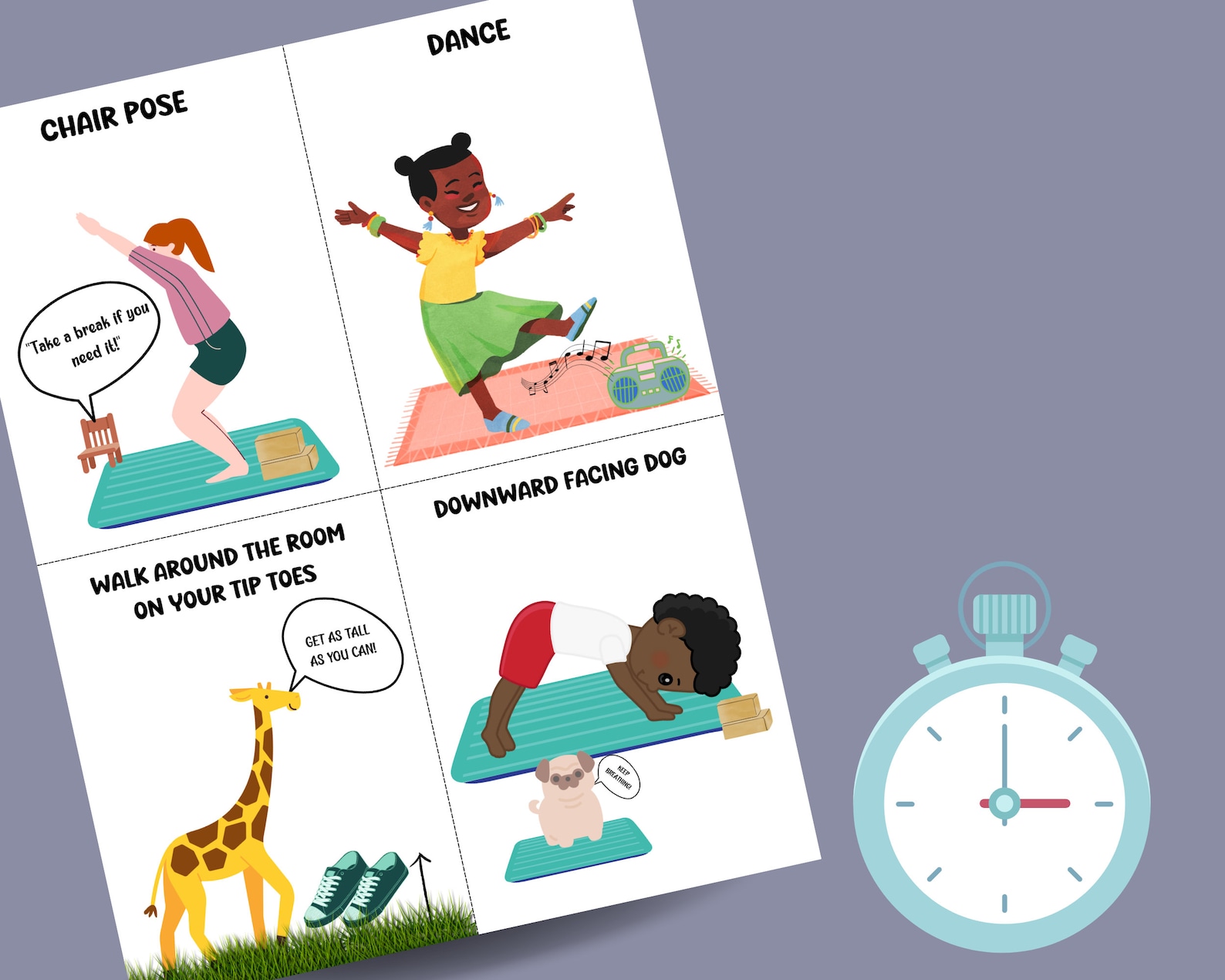 Movement Break Cards, Brain Break Activities, Exercise Cards for Kids ...