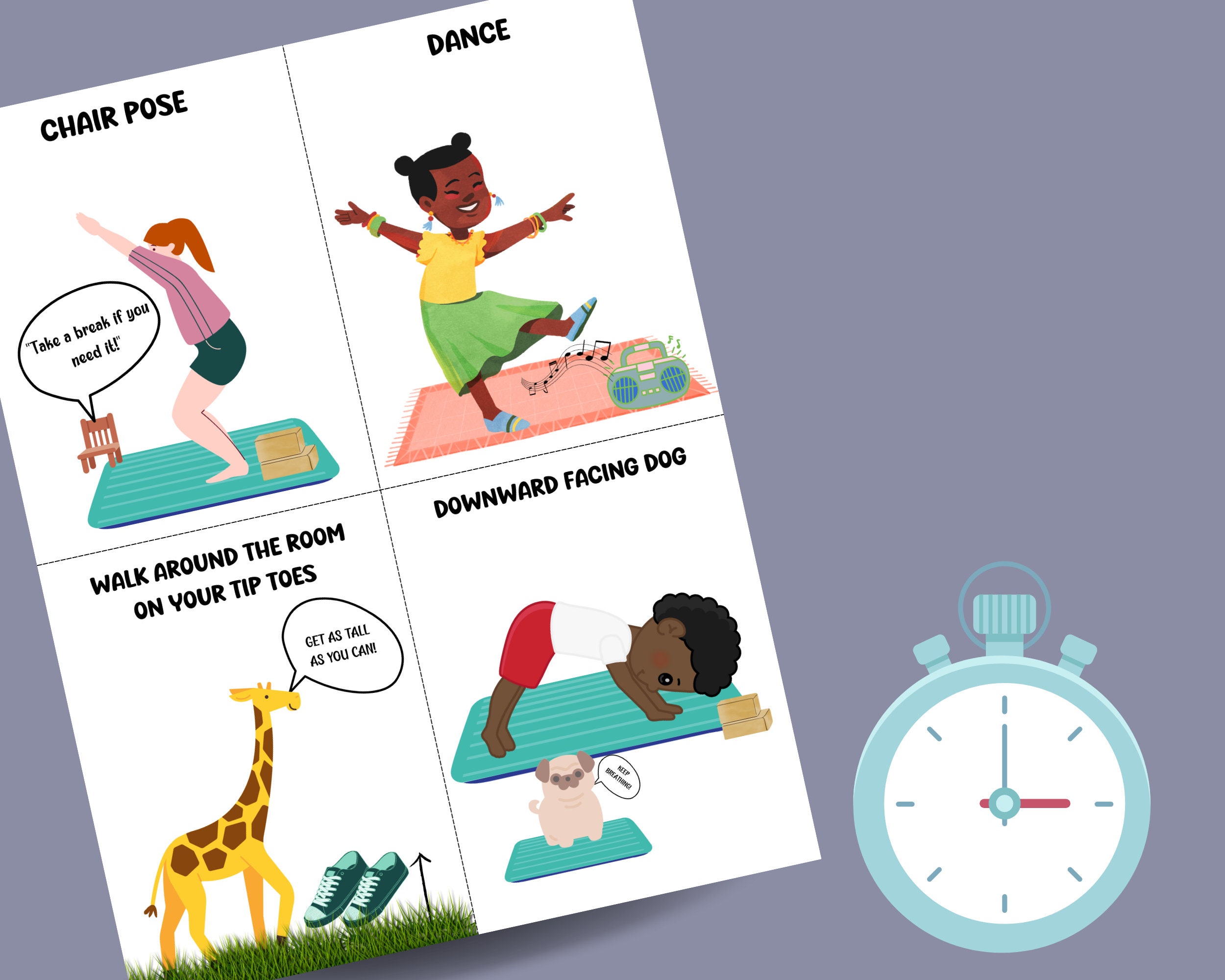 Movement Break Cards, Brain Break Activities, Exercise Cards for Kids ...