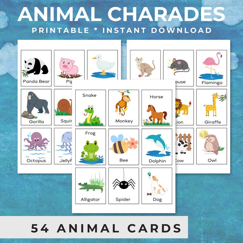 Charades Animal - Etsy