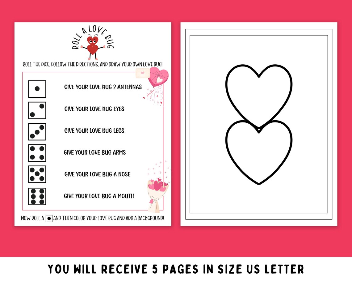Valentine's Day Games, Roll A Love Bug, Word Scramble (PDF), Classroom ...
