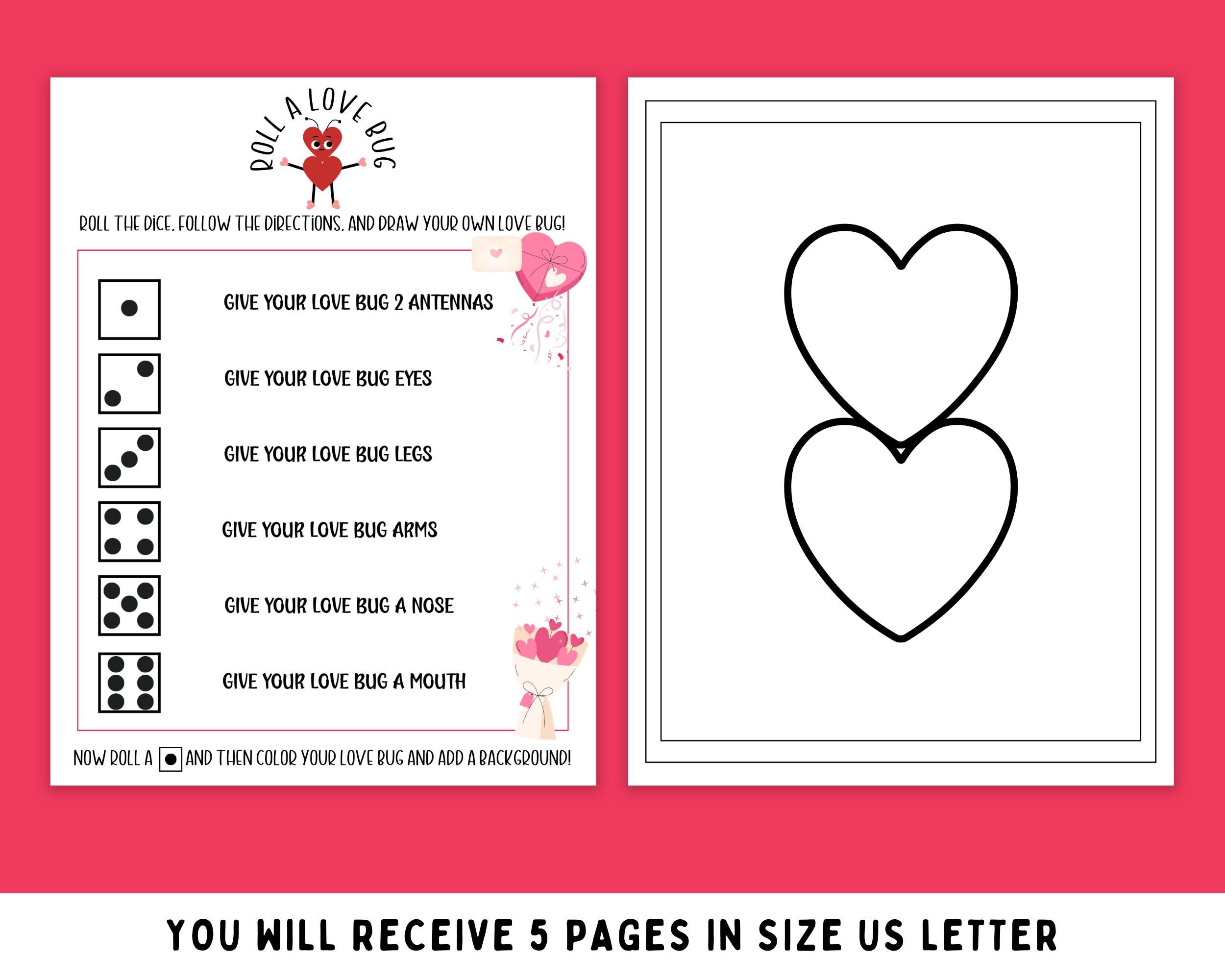 Valentine's Day Games, Roll A Love Bug, Word Scramble (PDF), Classroom ...