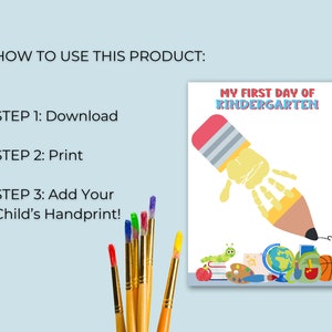 Kindergarten Handprint,first Day of School,printable All About Me,my ...