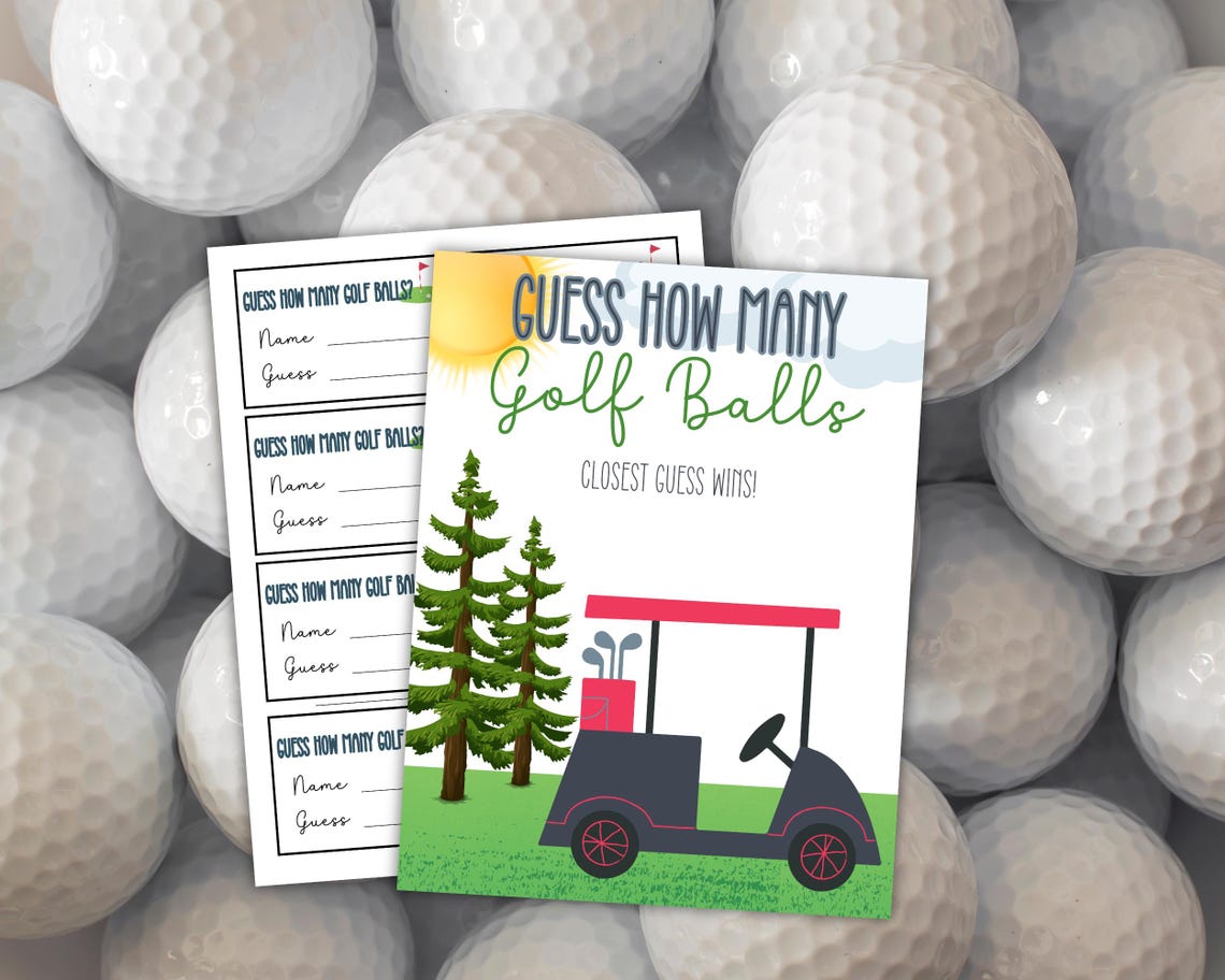 Guess How Many Golf Balls, Golf Party Games, Golf Party Ideas, Golf ...