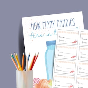 Guess How Many Candies Printable, How Many Candies Are in the Jar ...