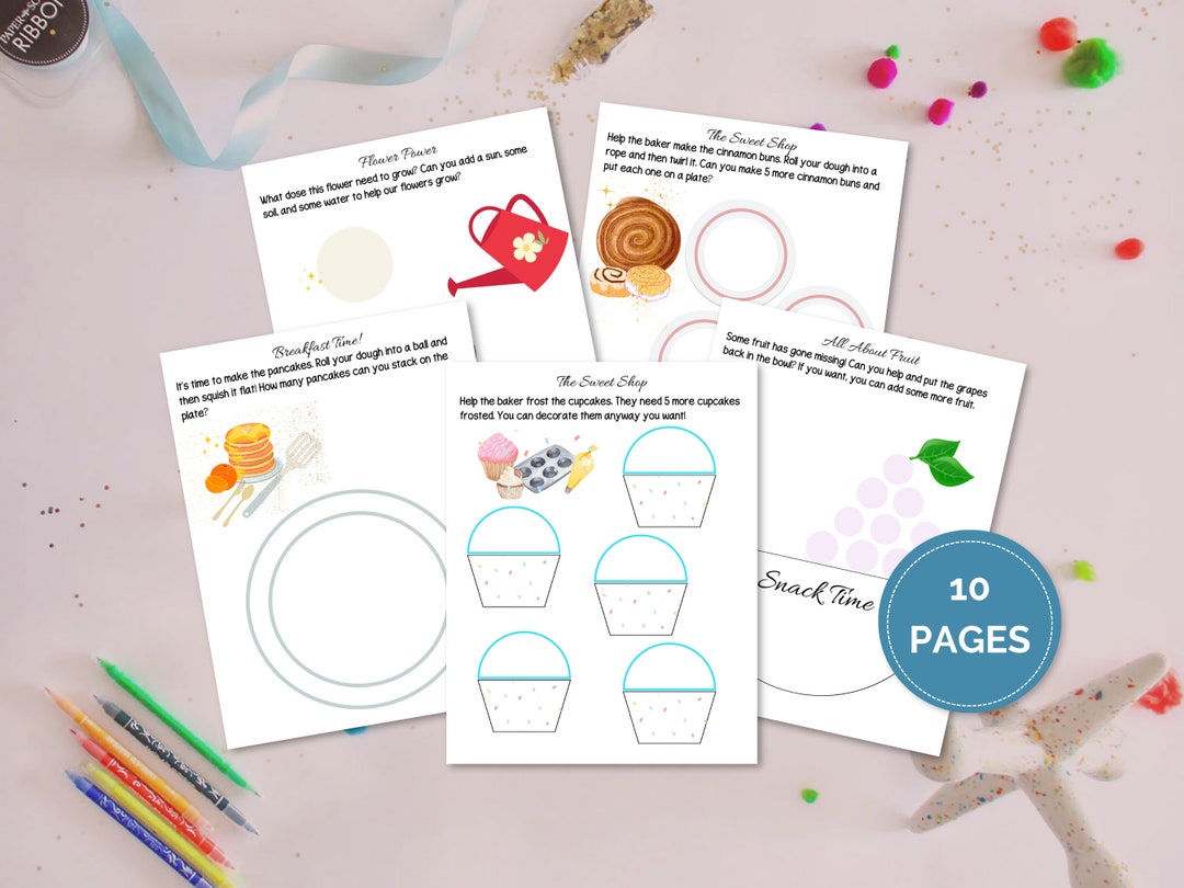 Play Dough Mats Printable, Play Dough Mats, Play Dough Activity, Play ...