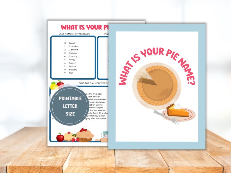 Family Picnic Game, Pie Name Generator Game, What is Your Pie Name ...