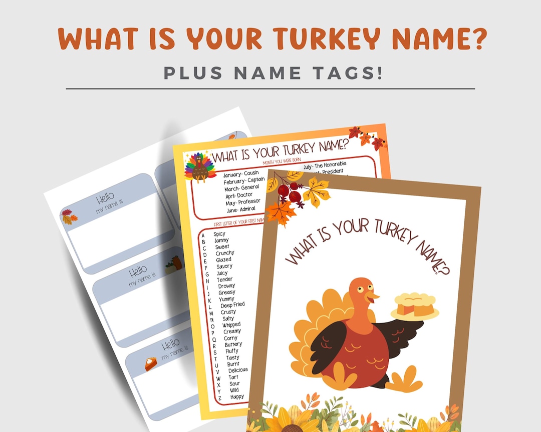 Thanksgiving Turkey Name Generator, What is Your Turkey Name ...