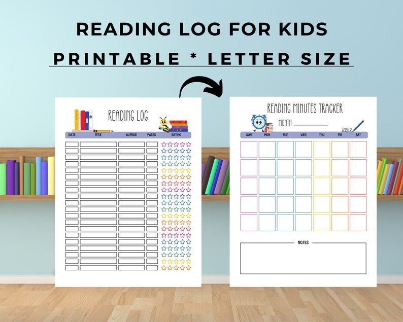 100 Book Reading Challenge Printable, Kids Reading Log (digital ...