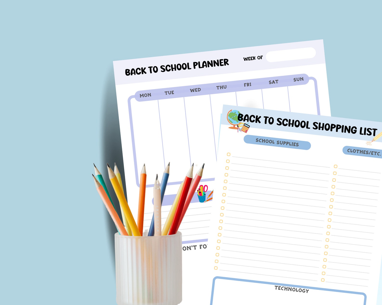 Back to School Supply List, Printable School Shopping List, Back to ...