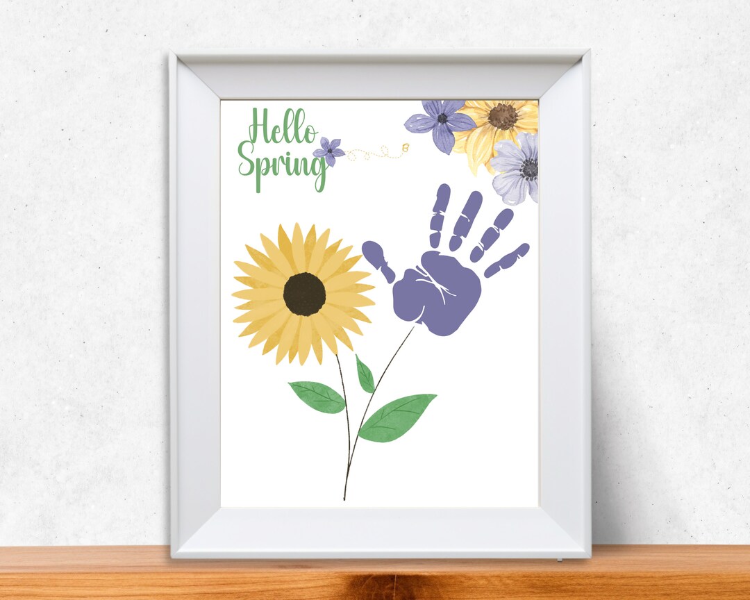 Spring Handprint Art, Flower Handprint Art, Spring Preschool Art ...