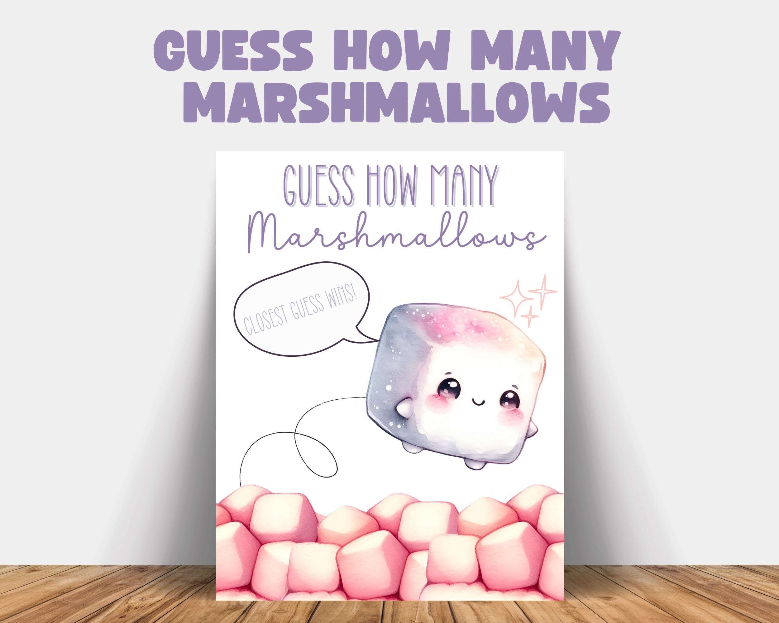 Marshmallow Guessing Game, Guess How Many Marshmallows Are in the Jar ...