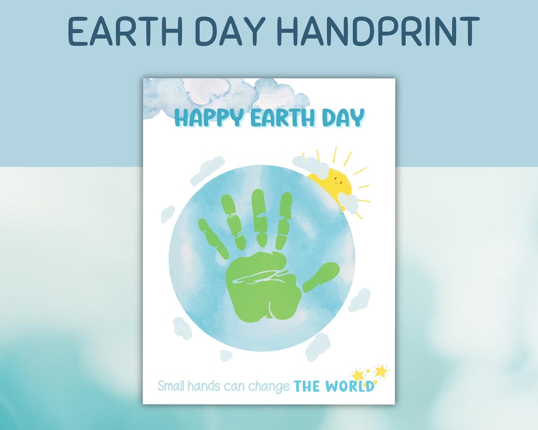 Earth Day Handprint, Earth Day Printable, Earth Day Preschool, Toddler ...