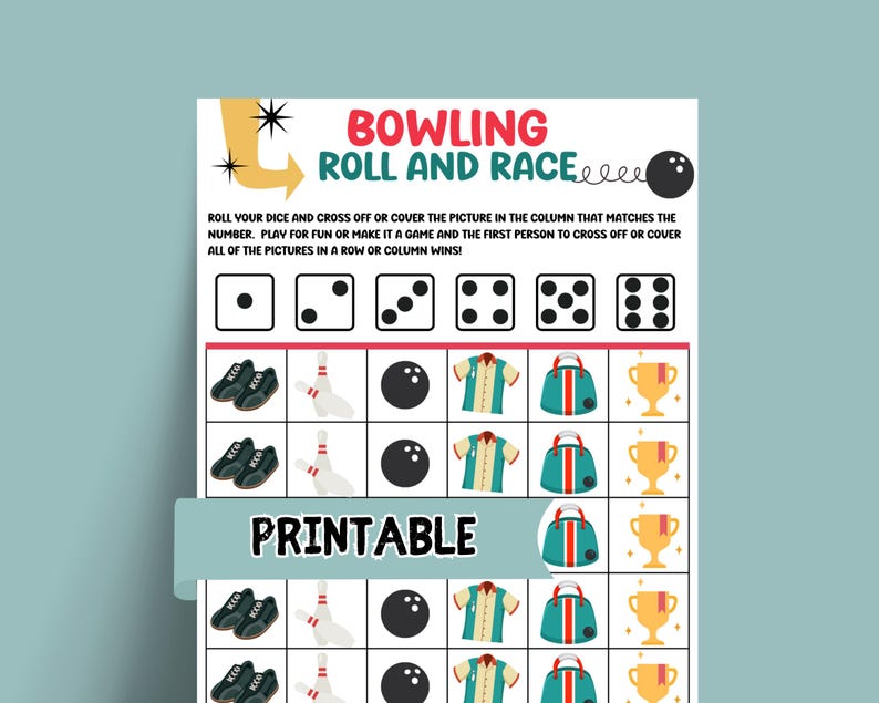 Bowling Party, Bowling Games, Dice Games for Kids, Bowling Birthday ...